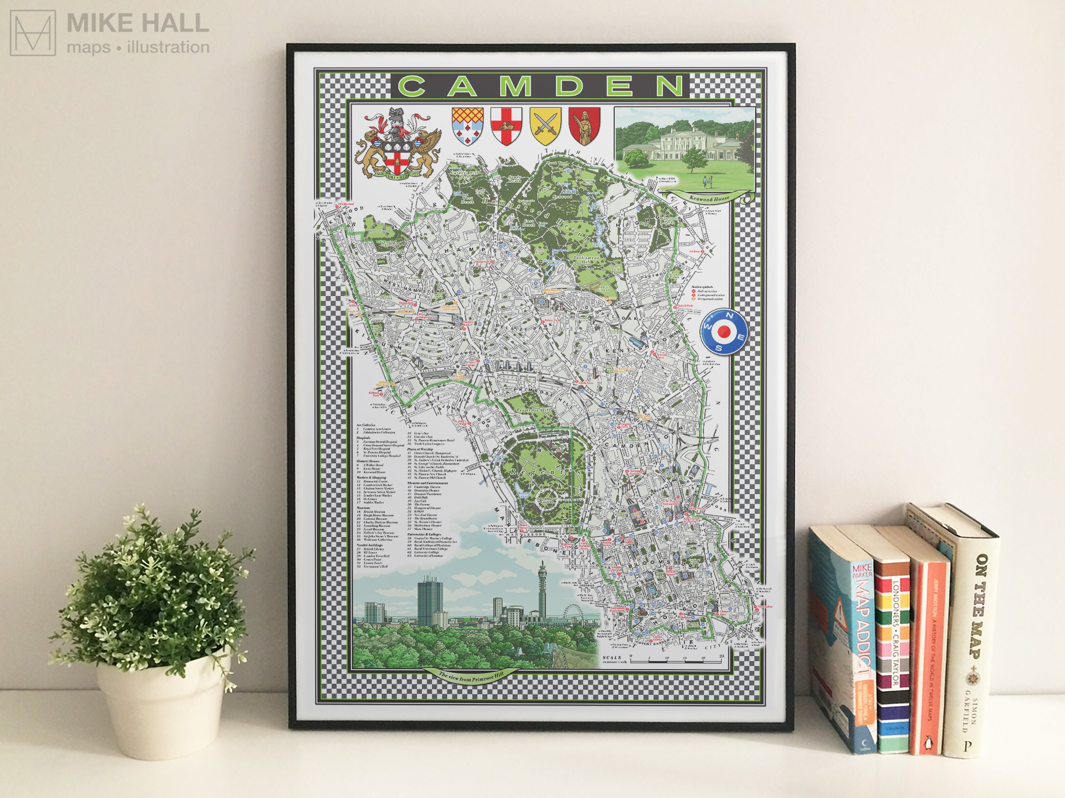 Camden london Borough Illustrated Map Giclee Print - Etsy