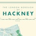 Hackney (london Borough) Retro Map Giclee Print - Etsy