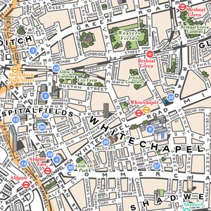 Tower Hamlets london Borough Illustrated Map Giclee Print - Etsy