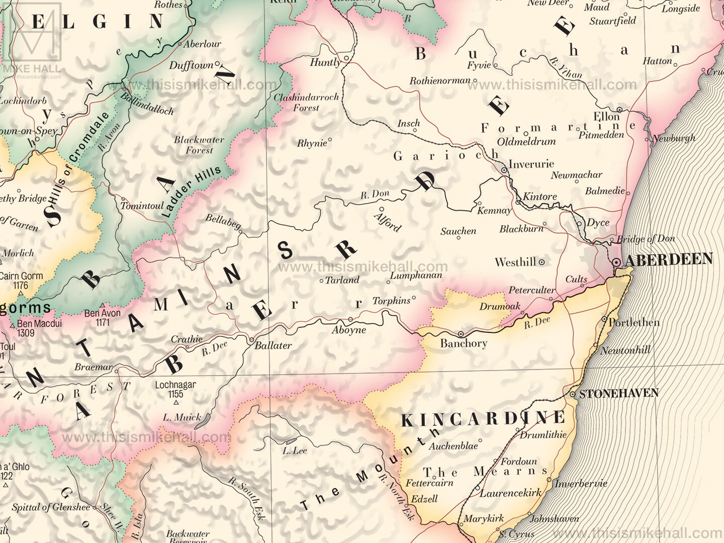 Scotland historic Counties Map Giclee Print - Etsy