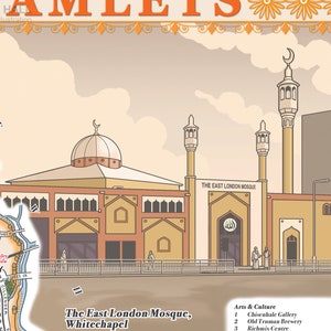 Tower Hamlets (london Borough) Illustrated Map Giclee Print - Etsy