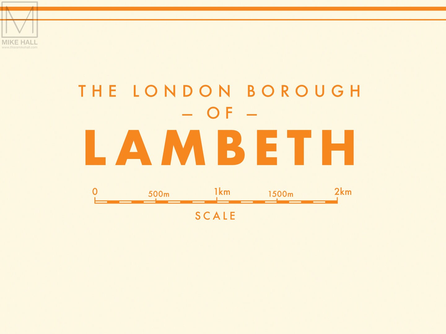 Lambeth (london Borough) Retro Map Giclee Print - Etsy
