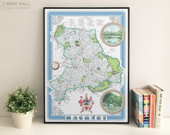 Hackney Illustrated Map - Etsy