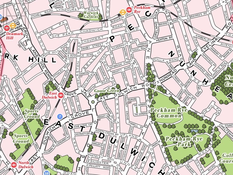 Southwark london Borough Illustrated Map Giclee Print - Etsy