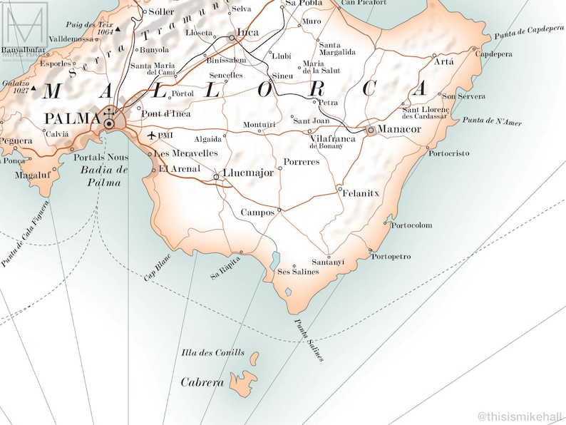 Balearic Islands Map Giclee Print - Etsy