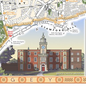 Haringey london Borough Illustrated Map Giclee Print - Etsy
