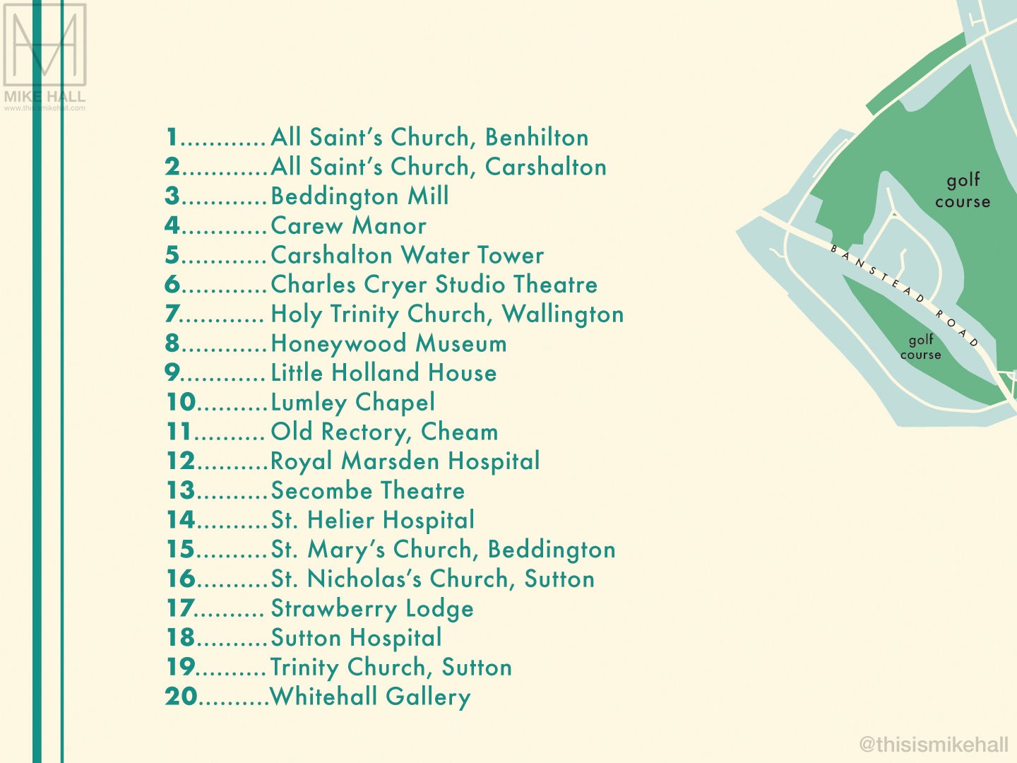 Sutton (london Borough) Retro Map Giclee Print - Etsy