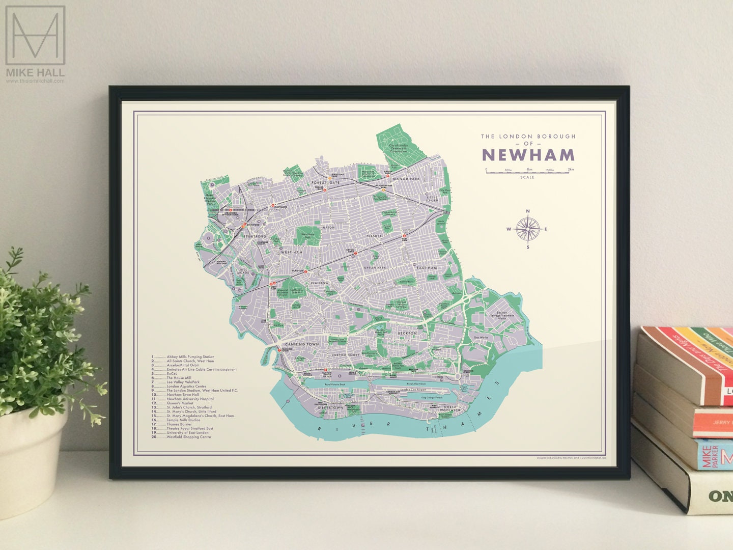 Newham london Borough Retro Map Giclee Print - Etsy