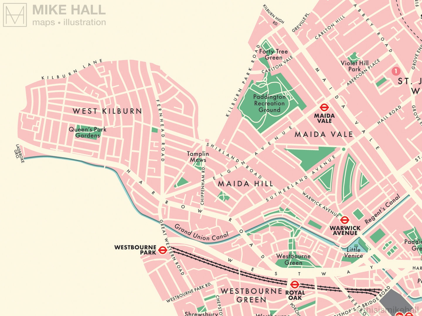 Westminster (london Borough) Retro Map Giclee Print - Etsy