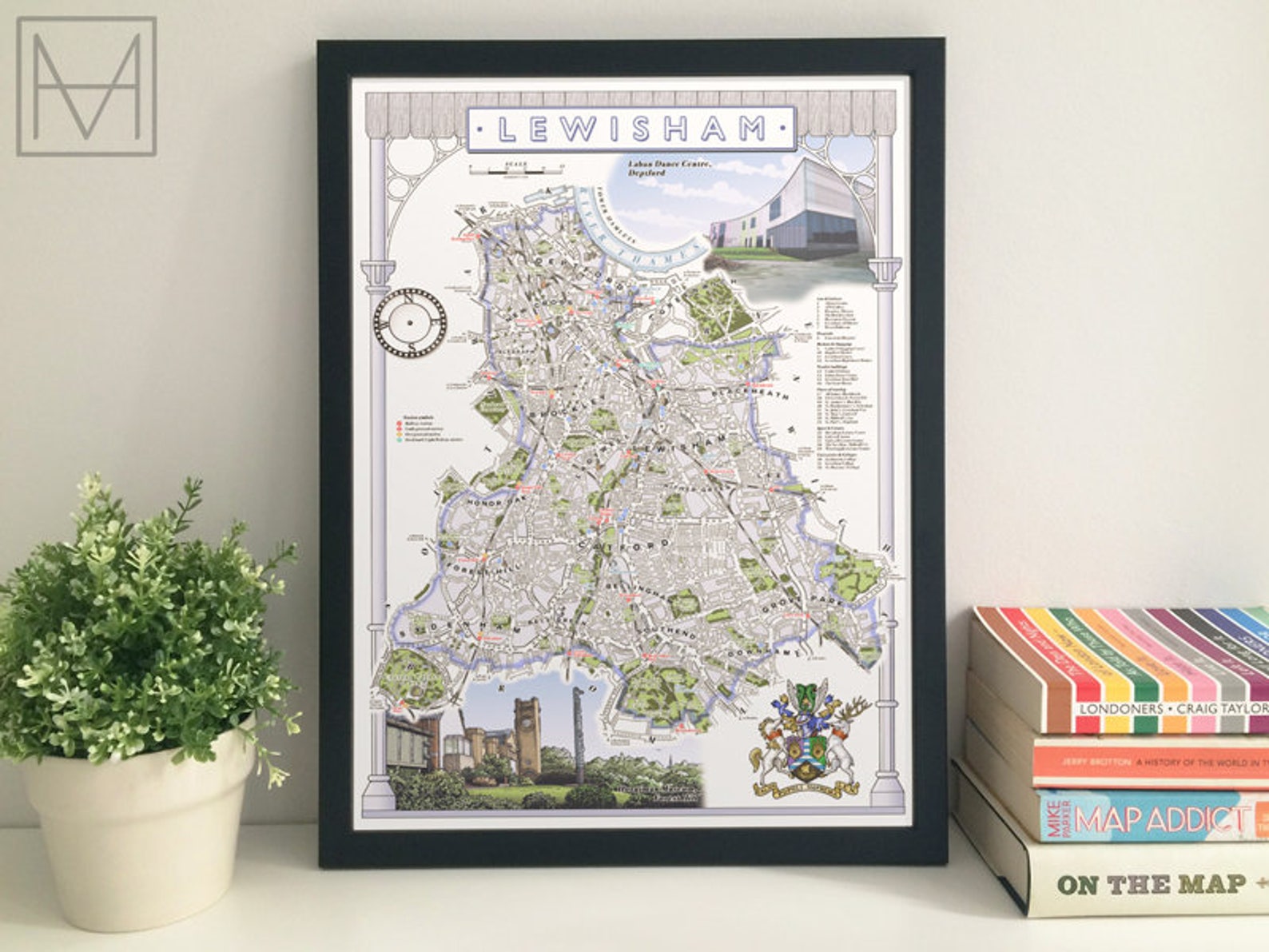 Lewisham london Borough Illustrated Map Giclee Print - Etsy