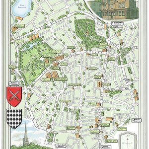 Stoke Newington N16 Illustrated Map Giclee Print | Etsy