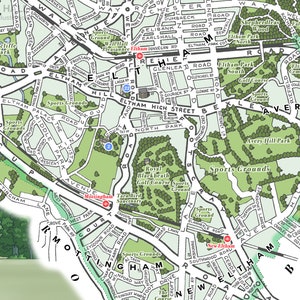 Greenwich (london Borough) Illustrated Map Giclee Print - Etsy
