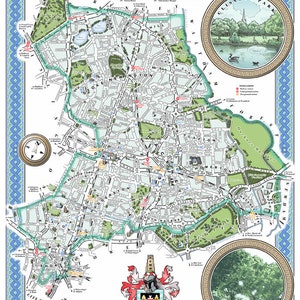 Hackney london Borough Illustrated Map Giclee Print - Etsy