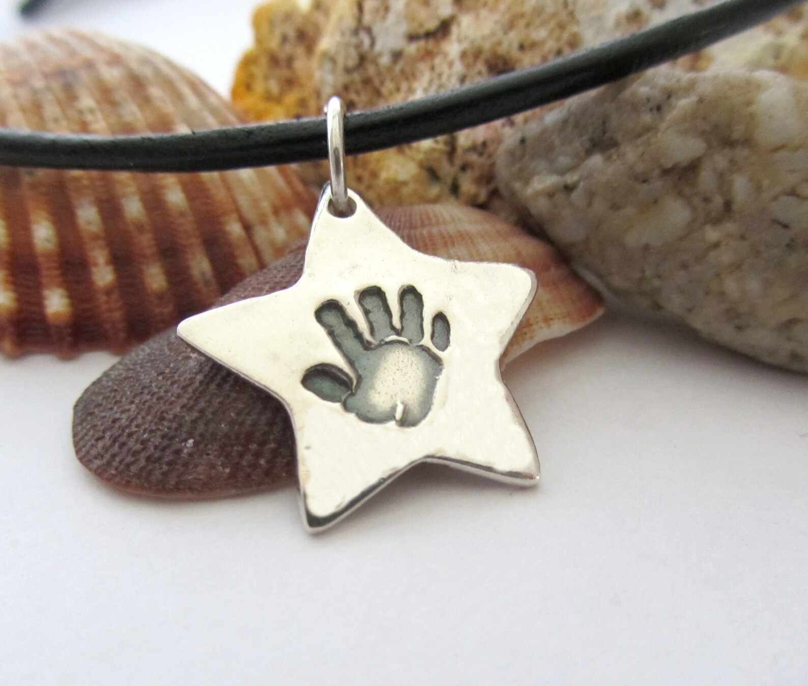 Star Your Child Handprint Pendant 999 Silver High Quality Jewelry - Etsy