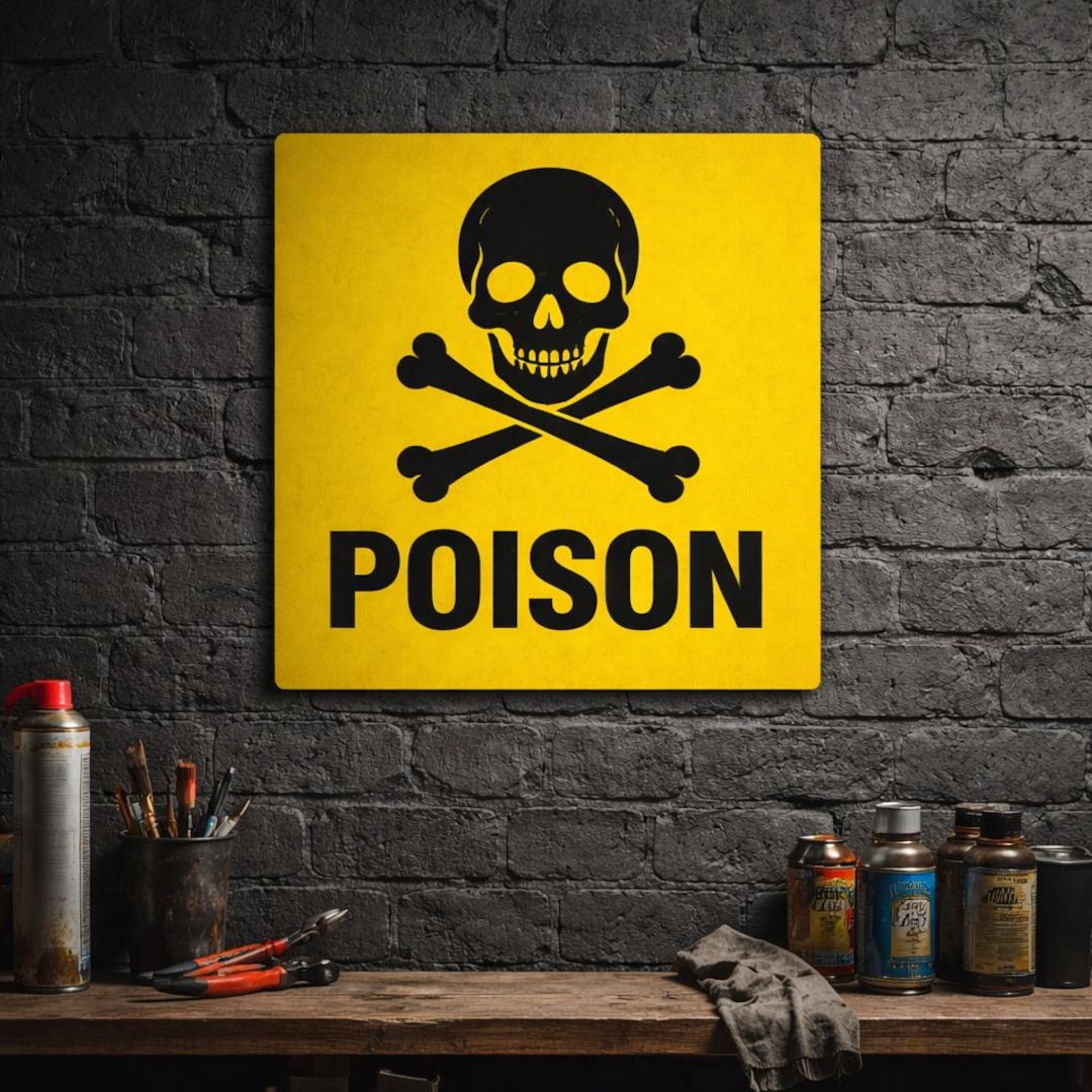 Poison Warning Sign Printable | Square Poison Poster | Toxic Warning ...