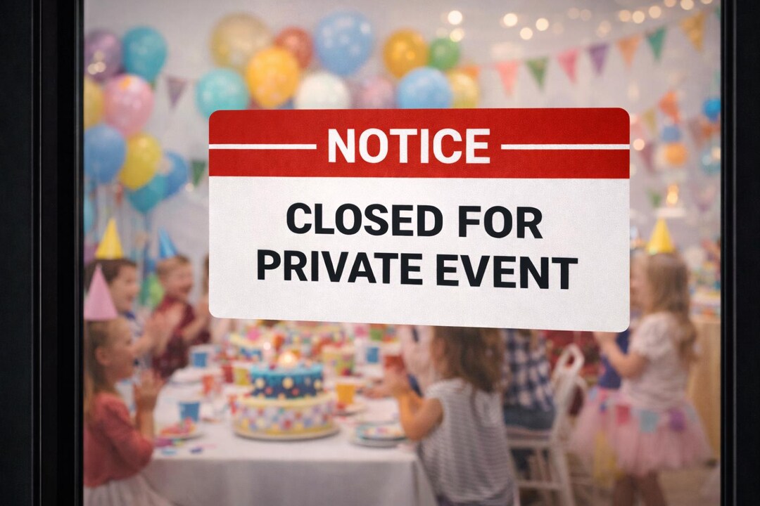 Closed for Private Event Sign | Red and White Notice (digital Download ...
