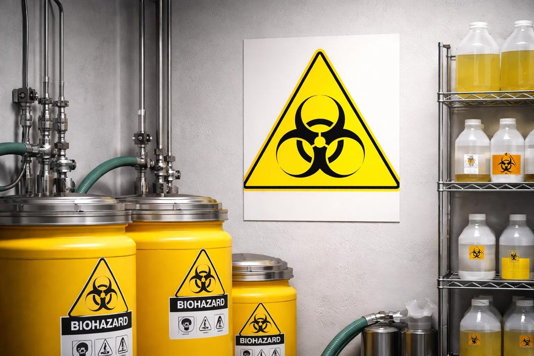 Biohazard Warning Sign Printable | Industrial Safety Poster (digital ...