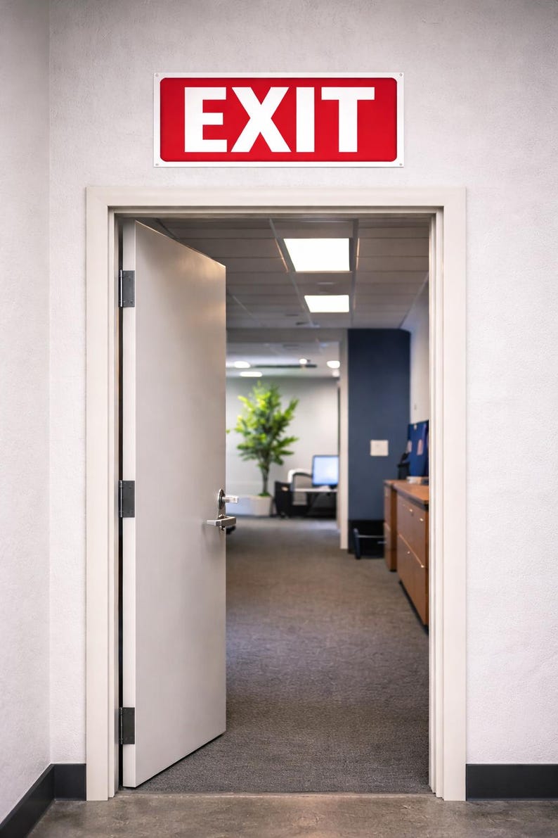 EXIT Sign Printable | Emergency Exit Sign | Safety Exit Poster ...