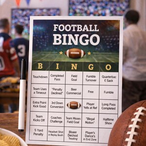 Super Bowl Bingo | Printable Football Game (digital Download) - Etsy