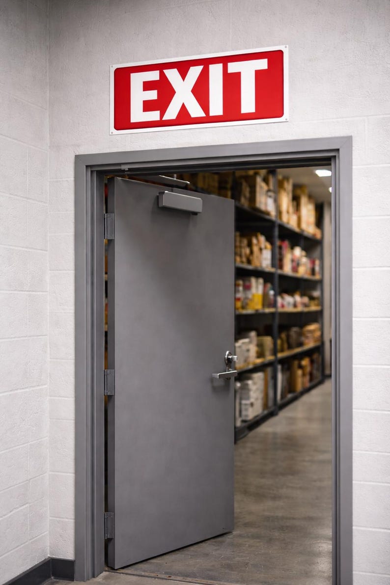 EXIT Sign Printable | Emergency Exit Sign | Safety Exit Poster ...