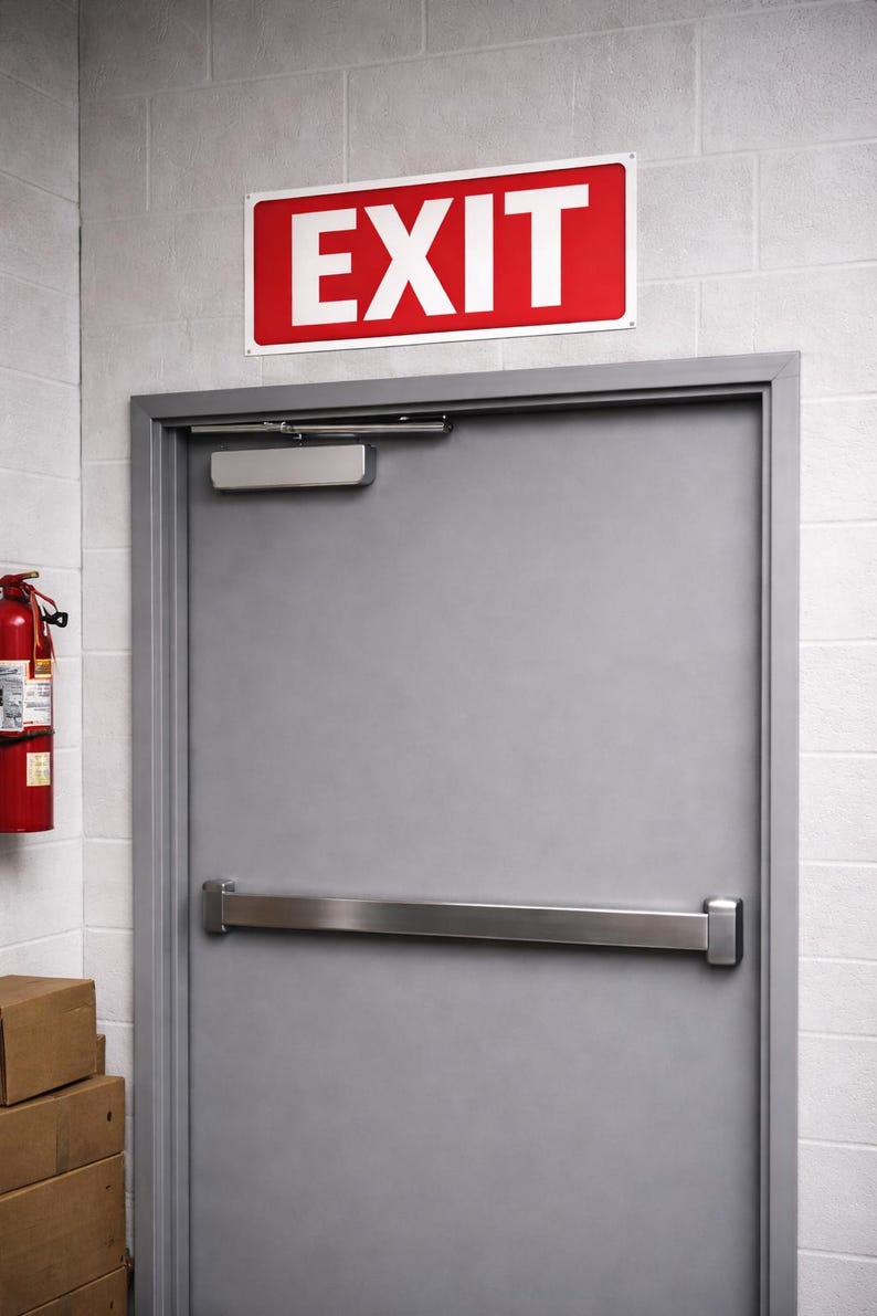 EXIT Sign Printable | Emergency Exit Sign | Safety Exit Poster ...