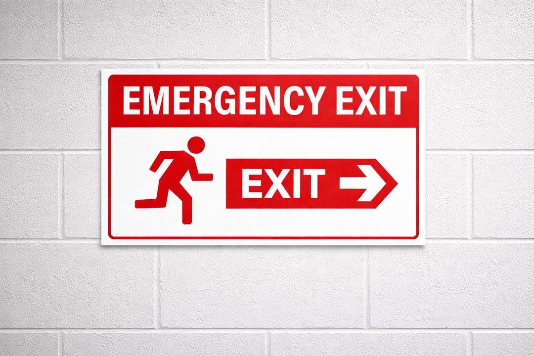 Emergency Exit Sign Printable | OSHA Safety Sign (digital Download - Etsy