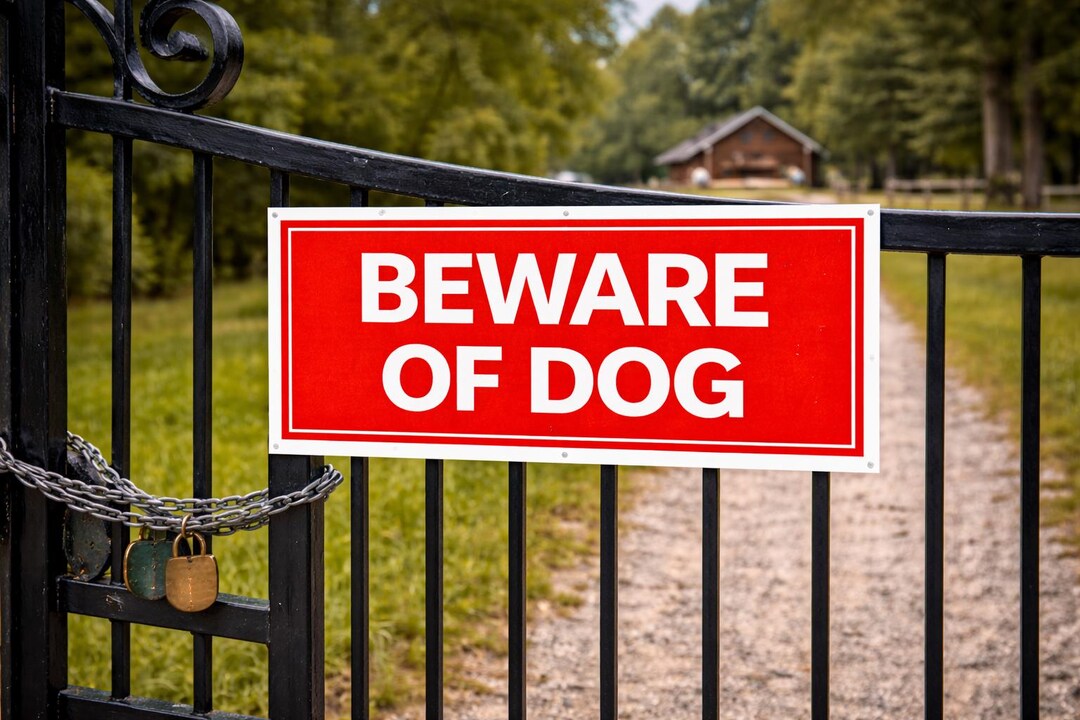 Red Beware of Dog Sign | High-visibility Warning (digital Download) - Etsy