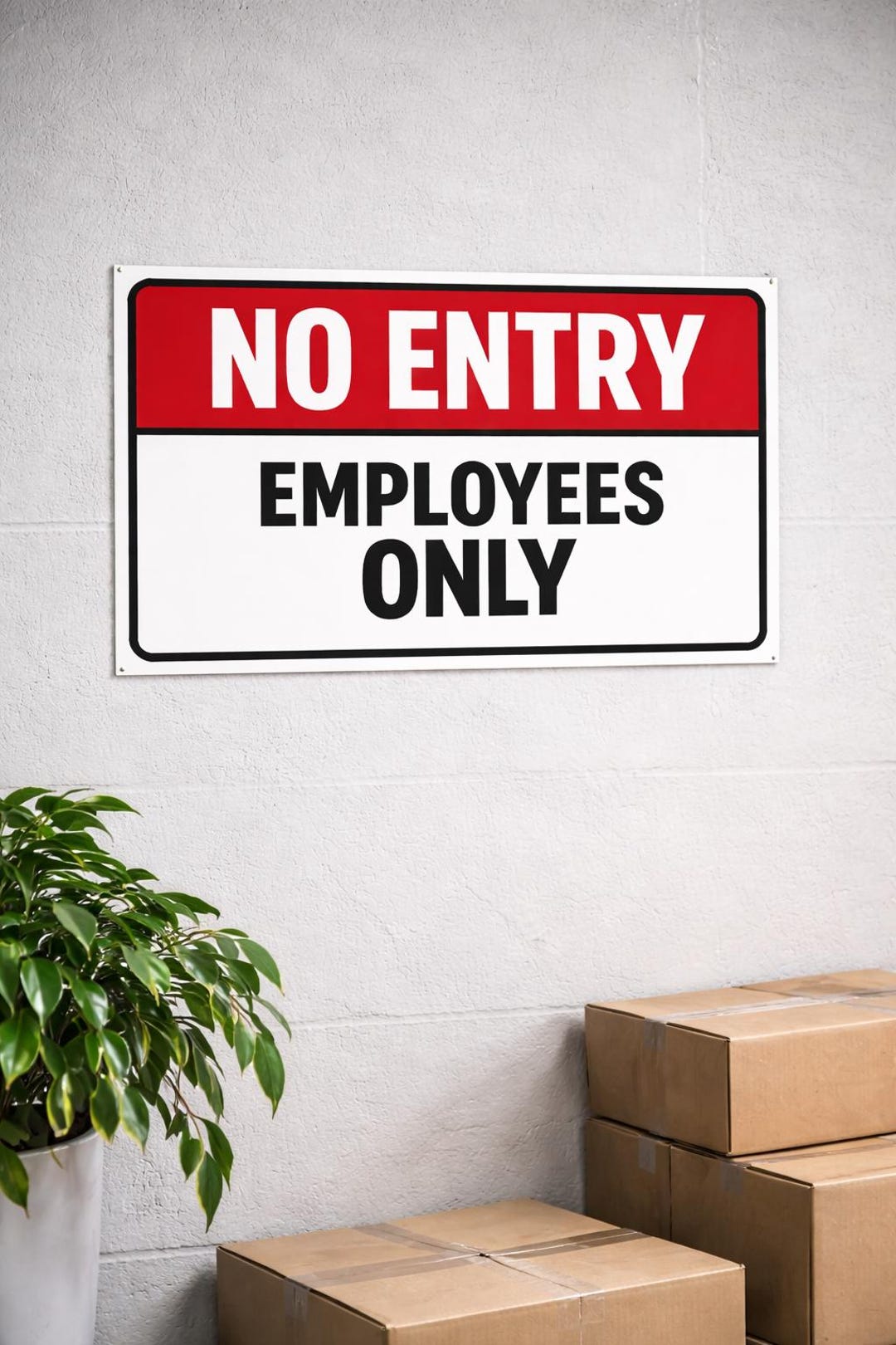 Employees Only Sign Printable | Business Safety Poster (instant ...