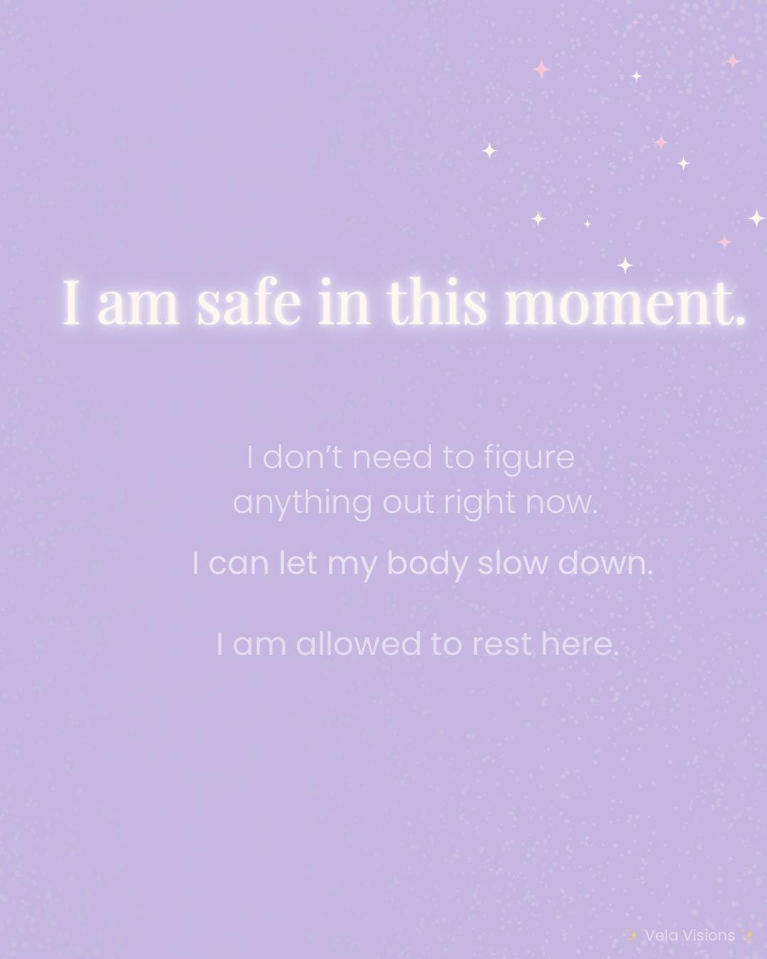 I Am Safe in This Moment | Printable Affirmation for Anxiety, Rest ...