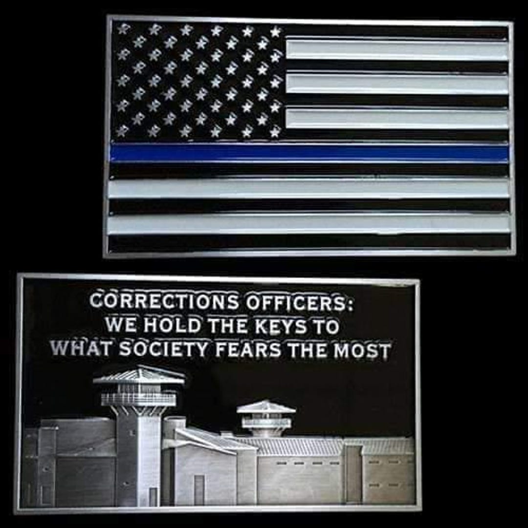 Correctional Officer Thin Blue Line Flag Challenge Coin - Etsy Australia