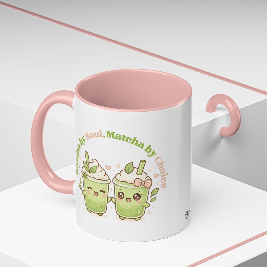 Besties Matcha Mug | Kawaii Matcha Duo, Soul Sisters Coffee Cup - Etsy