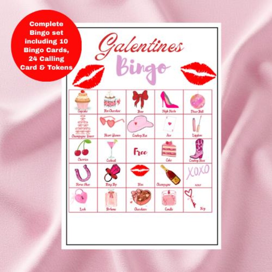 Galentines Day Bingo- Digital Download - Etsy