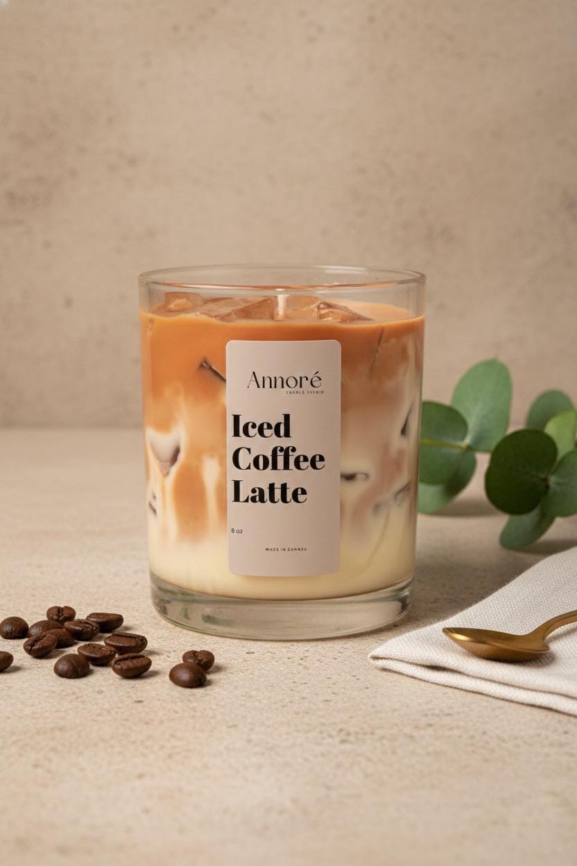 Iced Coffee Latte – Handmade Soy Candle (8oz) - Etsy