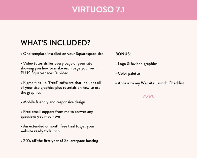 SQUARESPACE 7.1 WEBSITE TEMPLATE Design: Virtuoso Template - Etsy