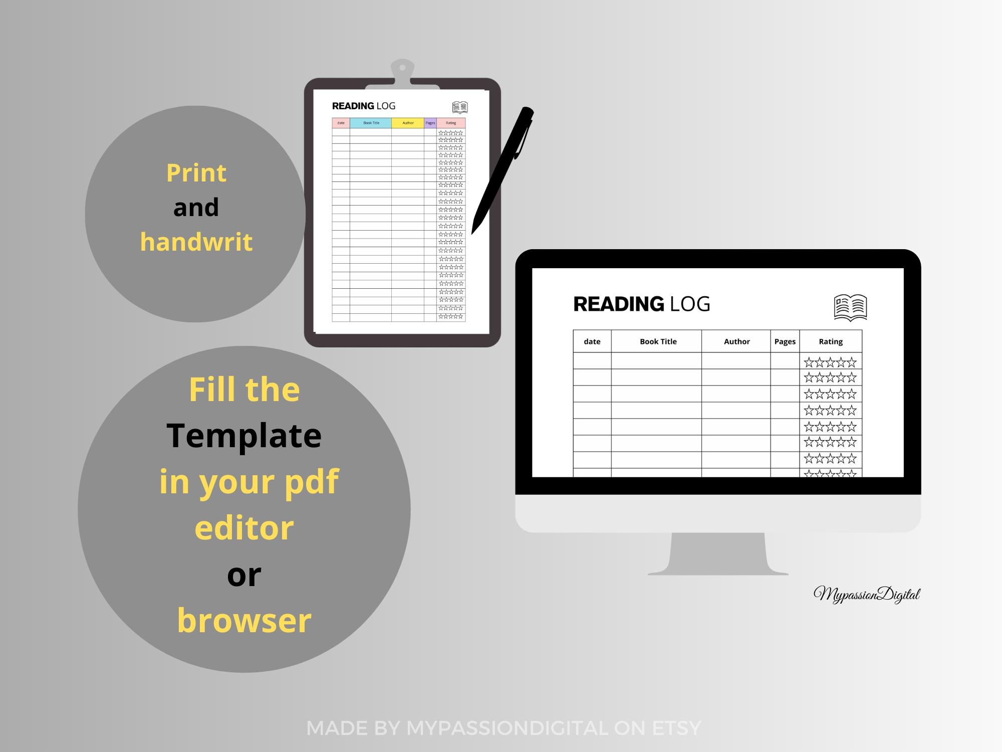 Reading Tracker Printable | Book Journal and Reading Log | Books to ...
