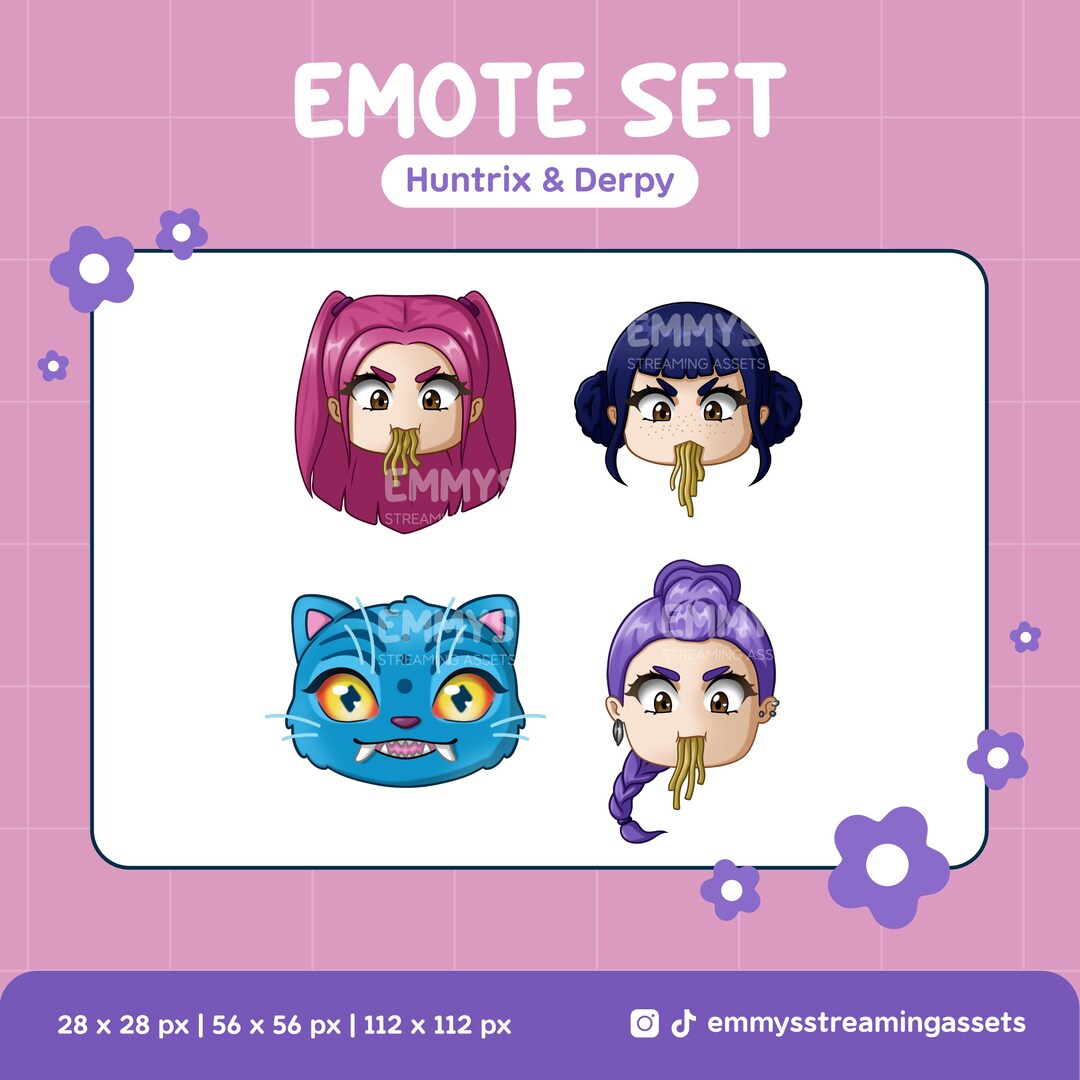 Huntrix & Derpy Emote Set Für Twitch, Discord, Youtube Und Tiktok ...