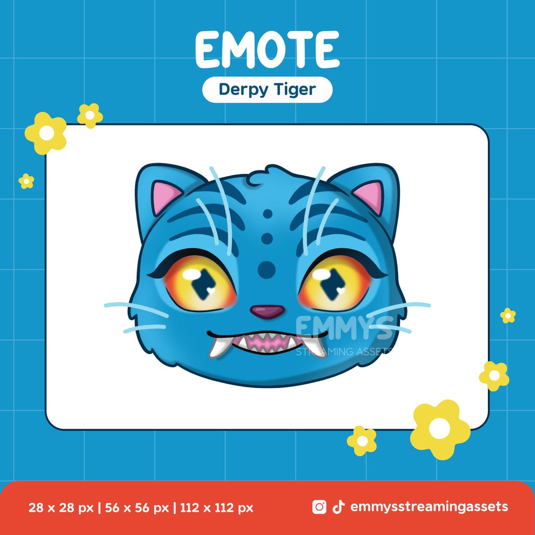 Derpy Tiger Emote for Twitch, Discord, Youtube and Tiktok | Kpop Demon ...