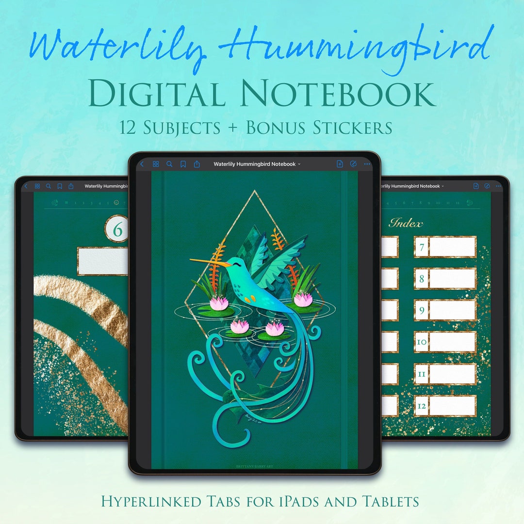 Goodnotes Digital Notebook Blank + Bonus Metallic Digital Stickers ...