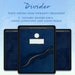 Dark Blue Goodnotes Digital Planner Blank Notebook + Bonus Metallic ...