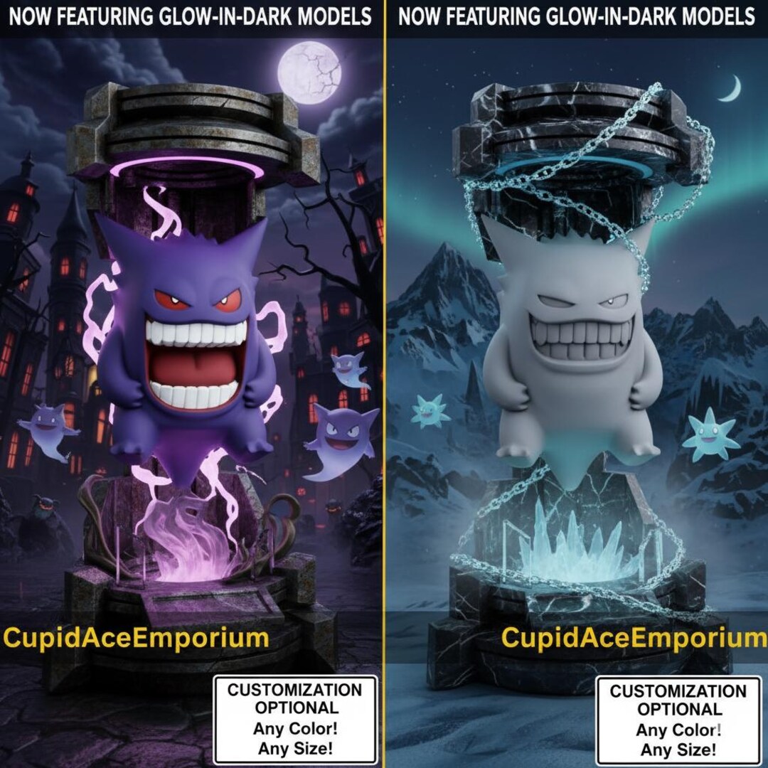 Embrace the Shadow: Gengar Collectible Dioramas Now Available! - Etsy