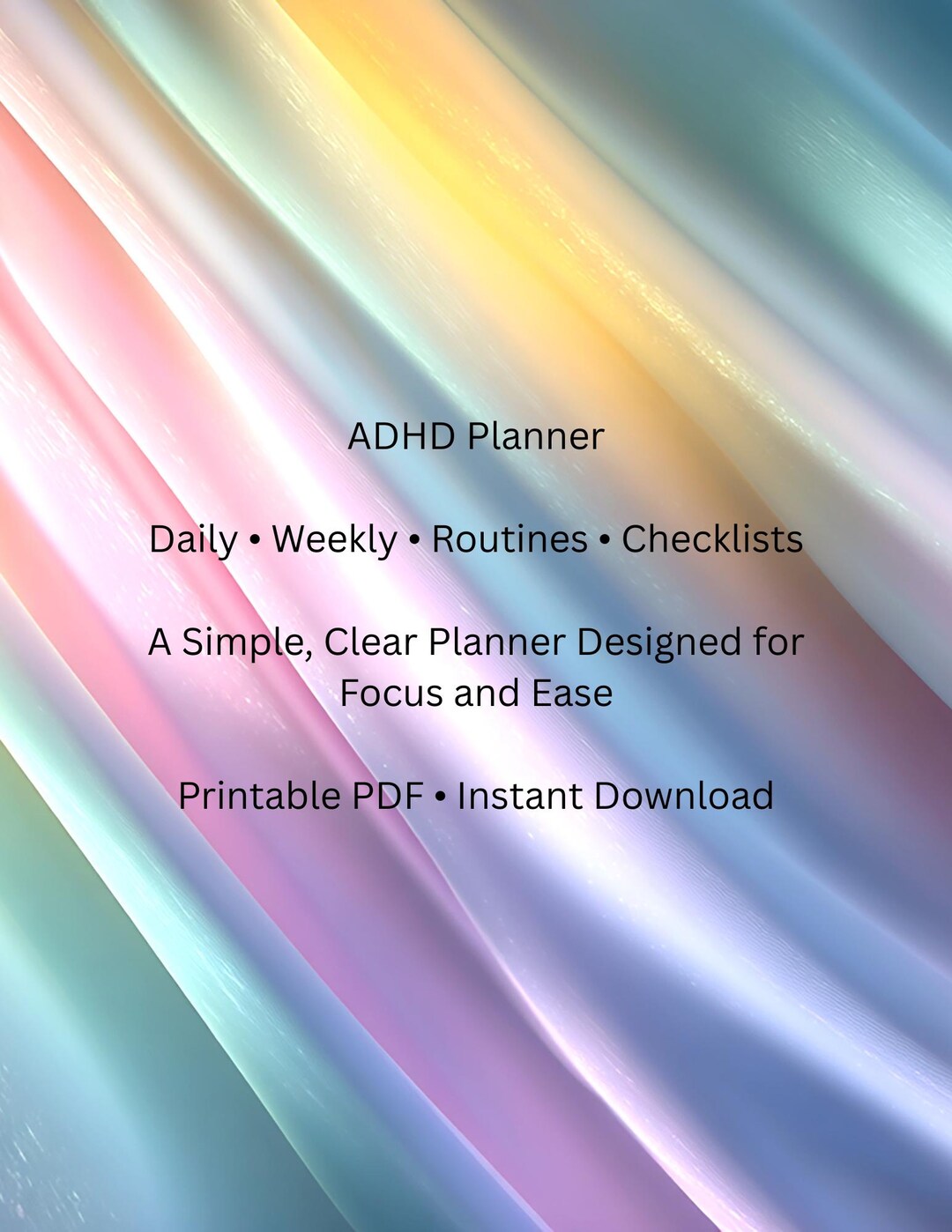 ADHD Planner Printable PDF | Daily and Weekly Organizer | Routines ...