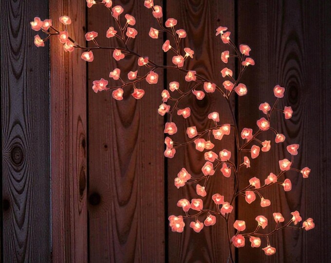 LED Cherry Blossom Branch Light – Pink Floral String Lights for Indoor ...