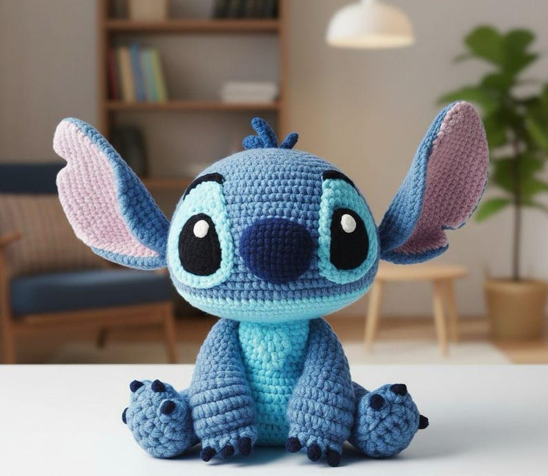 Stitch Amigurumi Crochet Pattern PDF: Blue Alien Plush (english,spanish ...