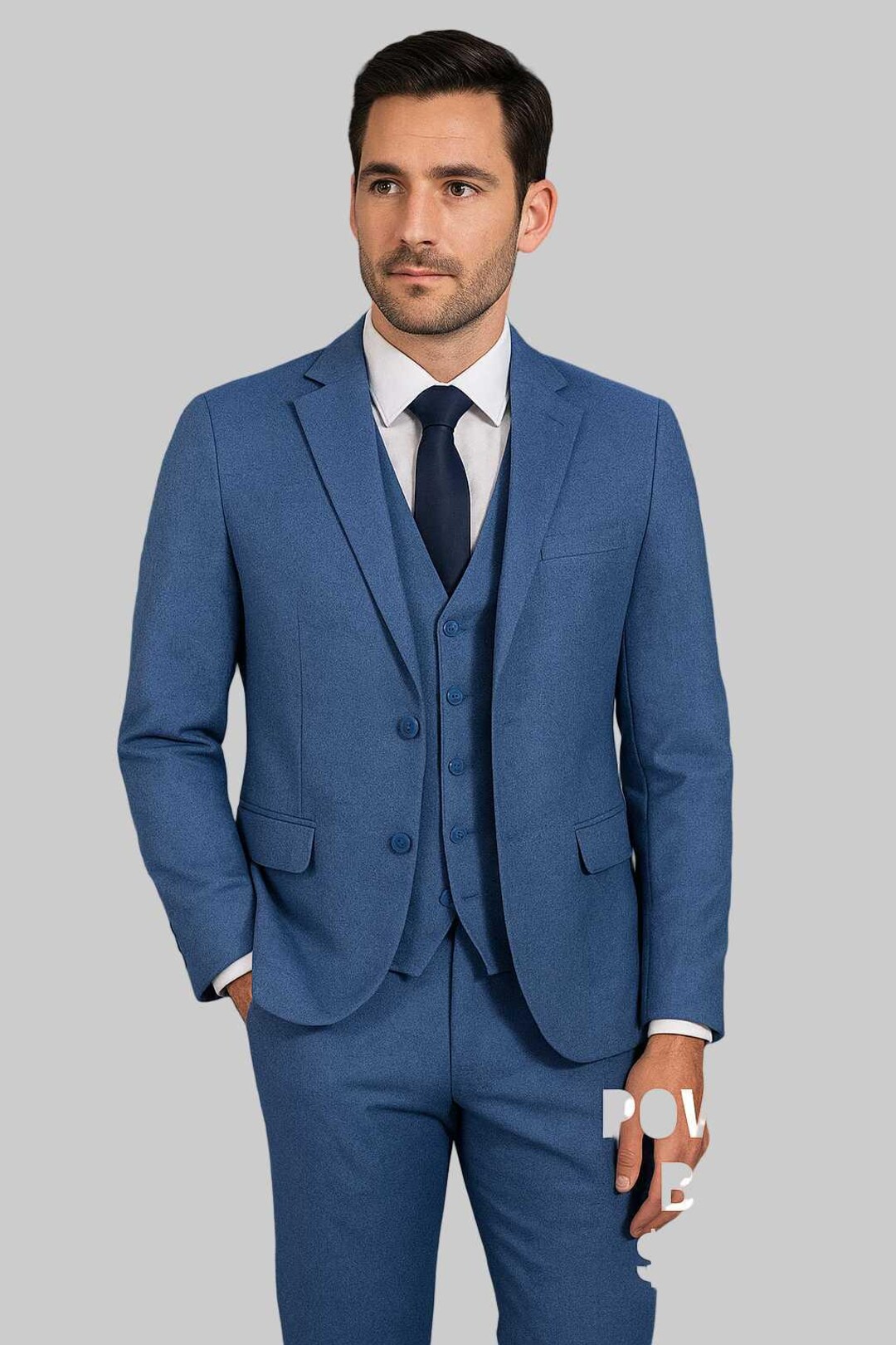 3 Piece TR Suit Powder Blue - Etsy