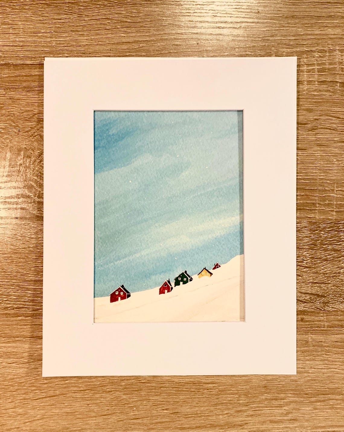 Winter Scene Art Print, Original Art Snow Painting - Etsy