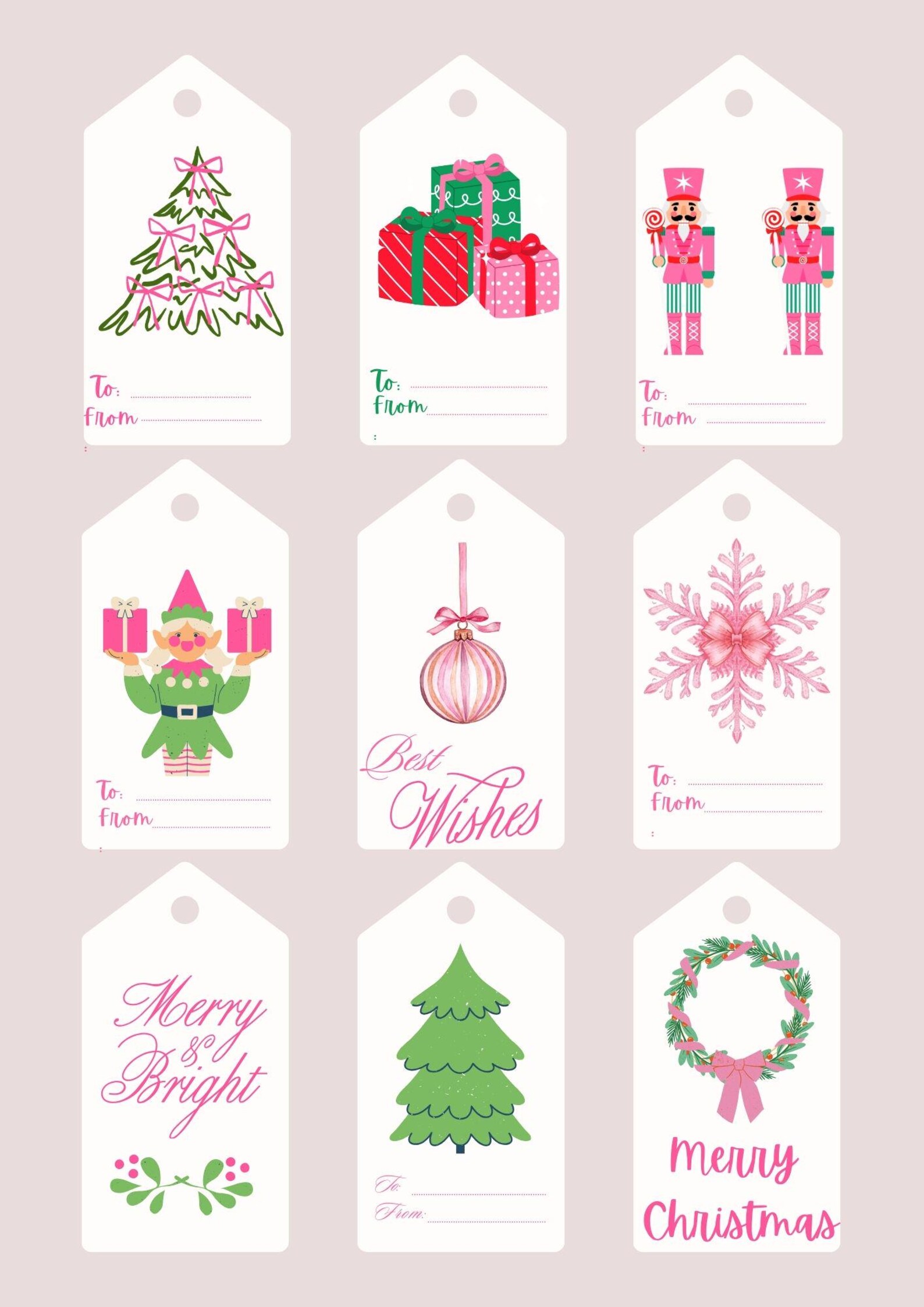 Digital Christmas Tags- Instant Download - Etsy