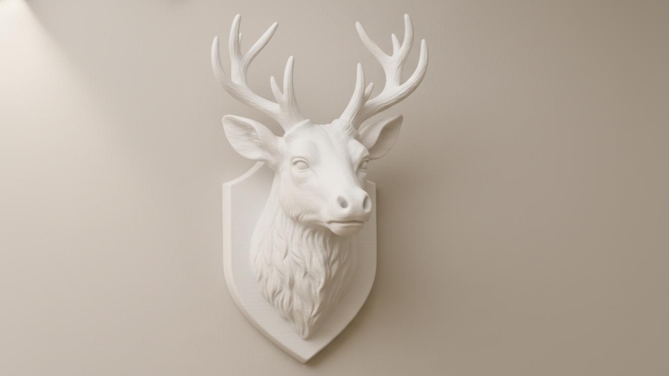 Wild Stag Trophy Wall Sculpture STL - Etsy