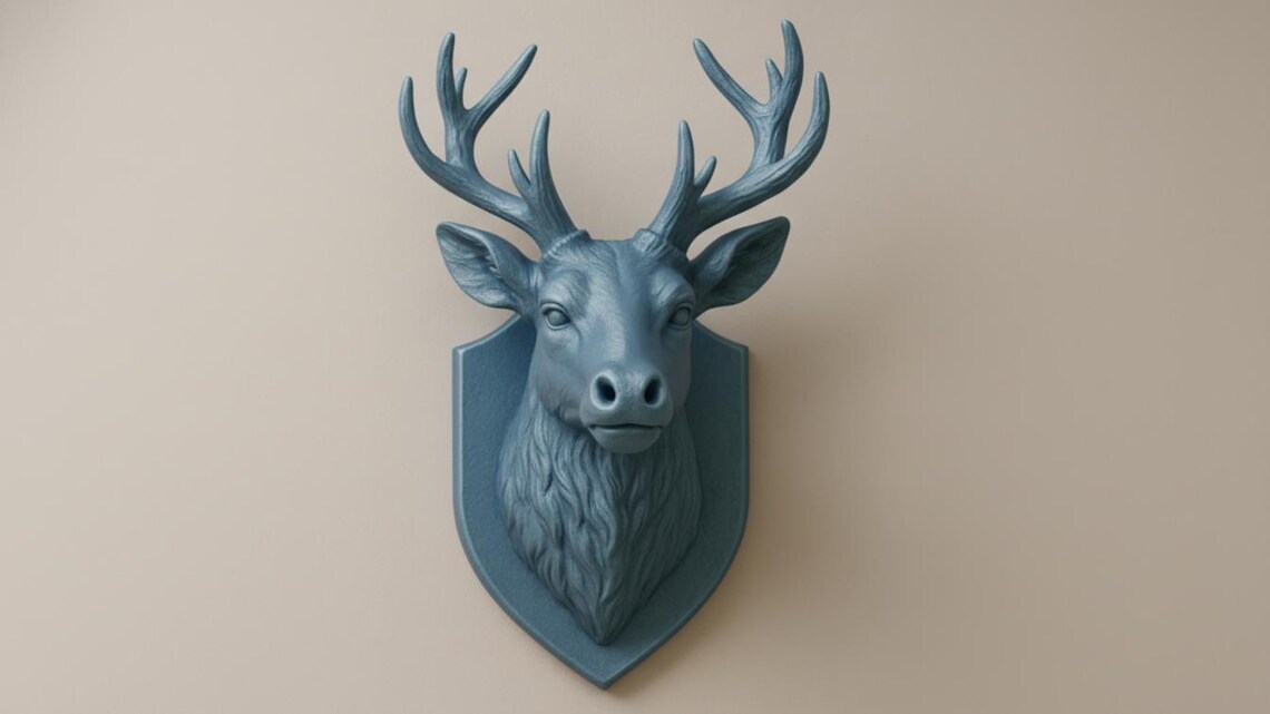 Wild Stag Trophy Wall Sculpture STL - Etsy