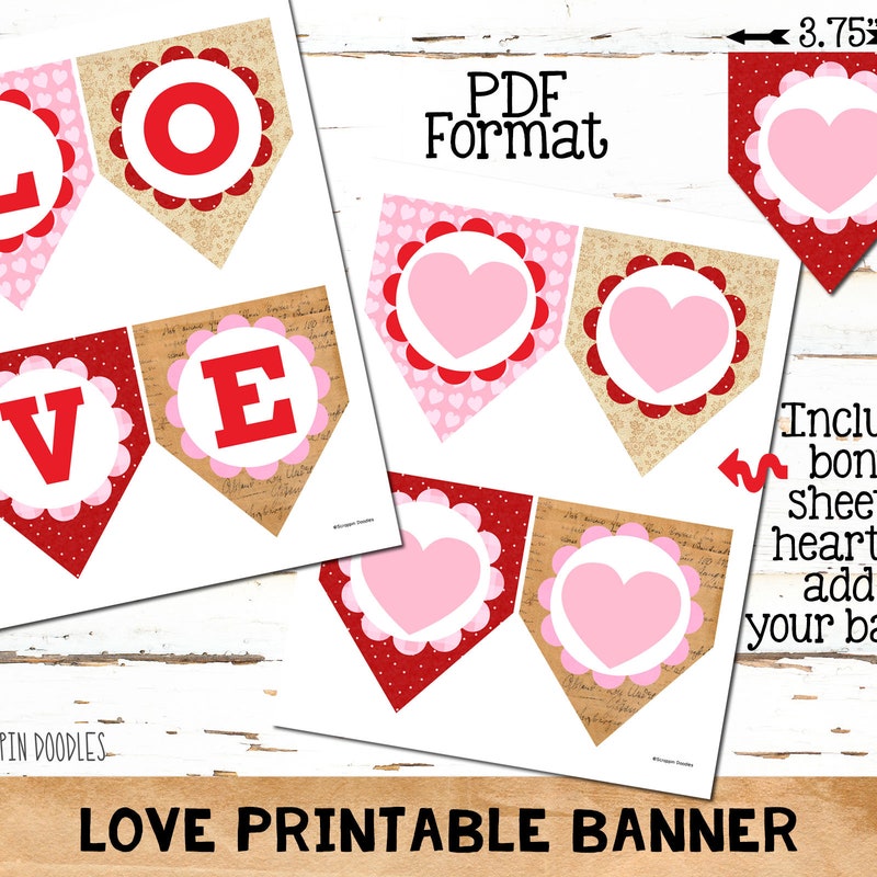 Valentine Banner - Etsy