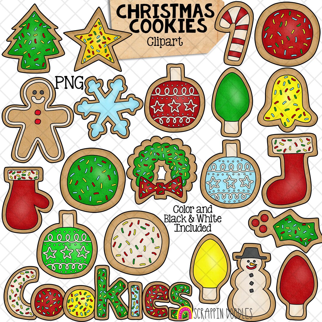 Christmas Cookies Clip Art - Ginger Bread - Sugar Cookie - Icing ...